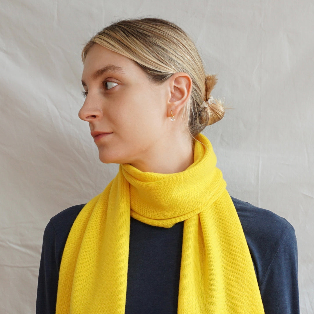 Cashmere scarf yellow store